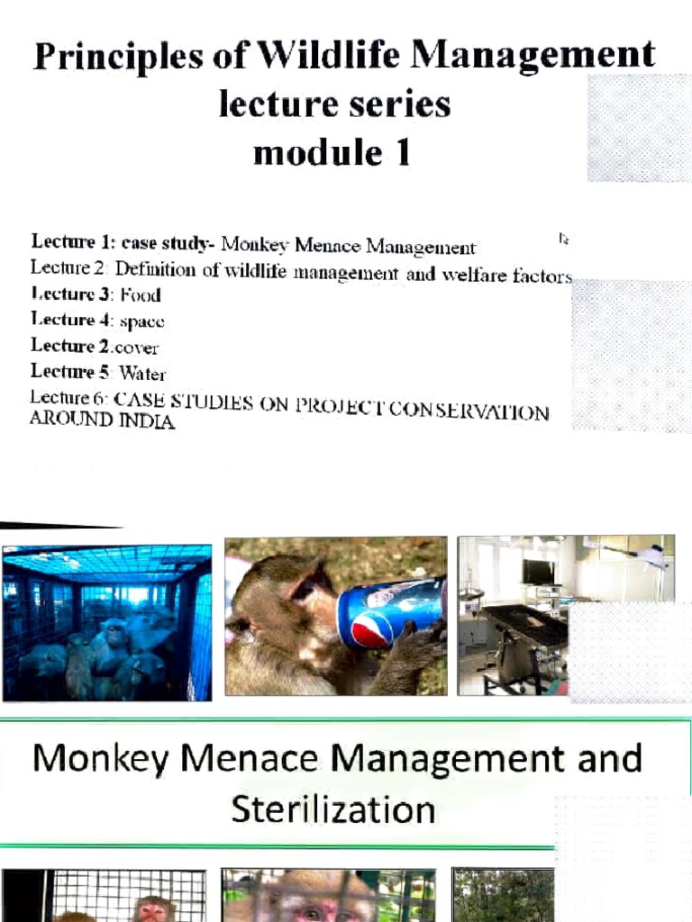 Principles of Wildlife Management (Lec 1) | PDF | Organisms | Nature