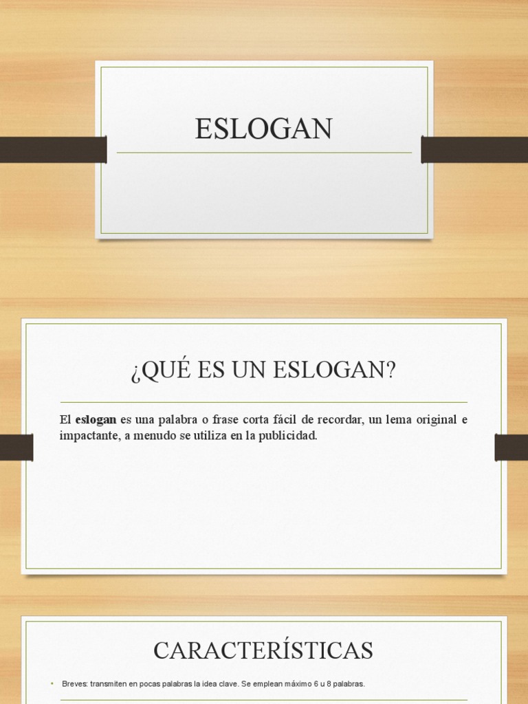 ¿Qué es un eslogan y ejemplos? | PDF