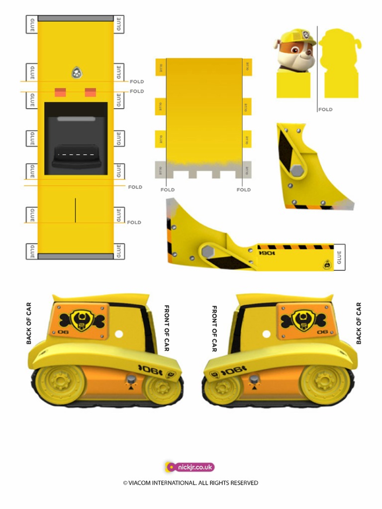 Rubble Printable Vehicle Template | PDF