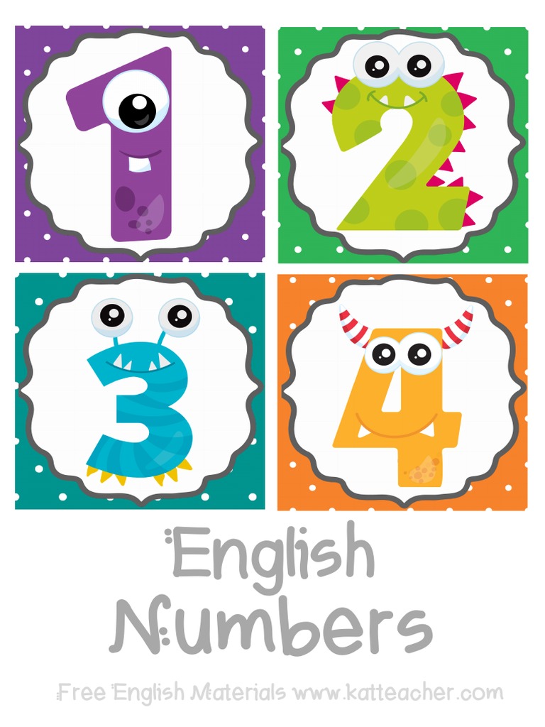 English Numbers 1 | PDF