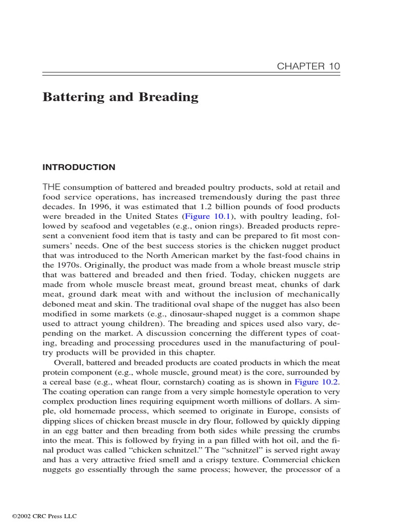 Capitulo 10. Battering and Breading PDF | PDF | Starch | Bread Crumbs