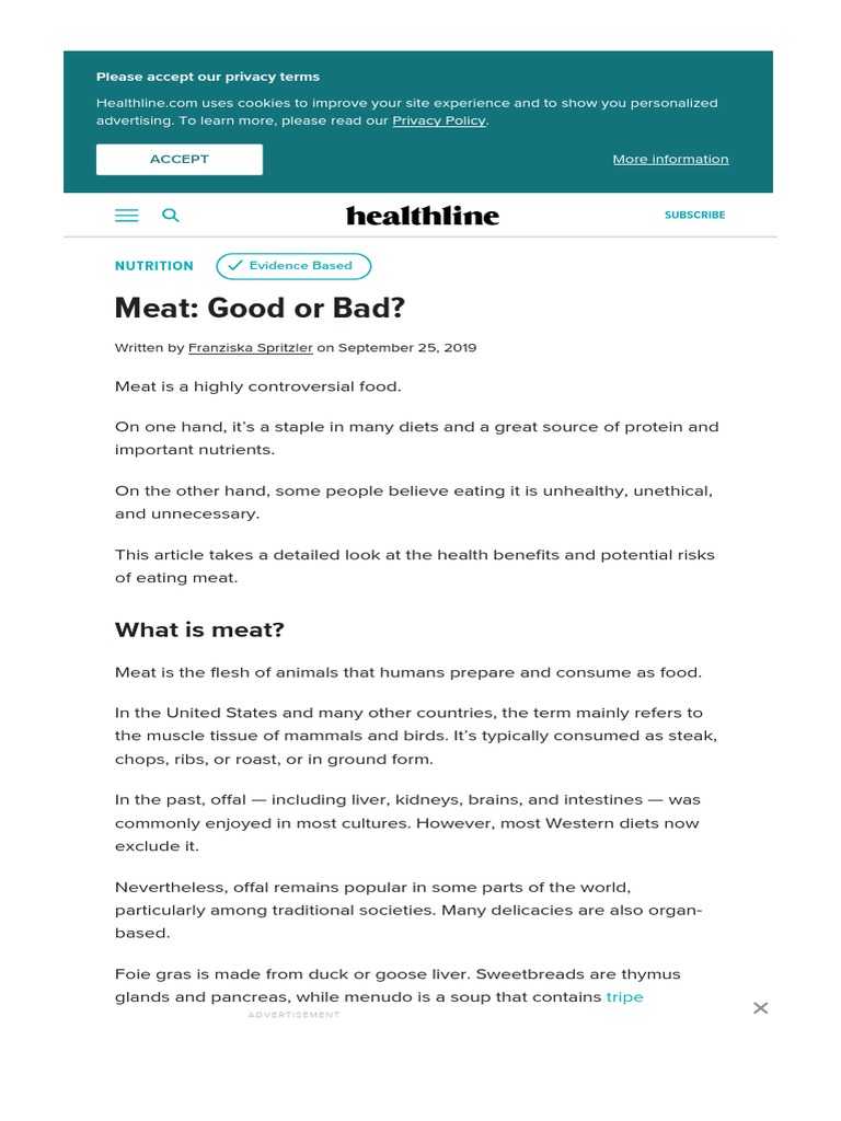 Meat Good or Bad | PDF