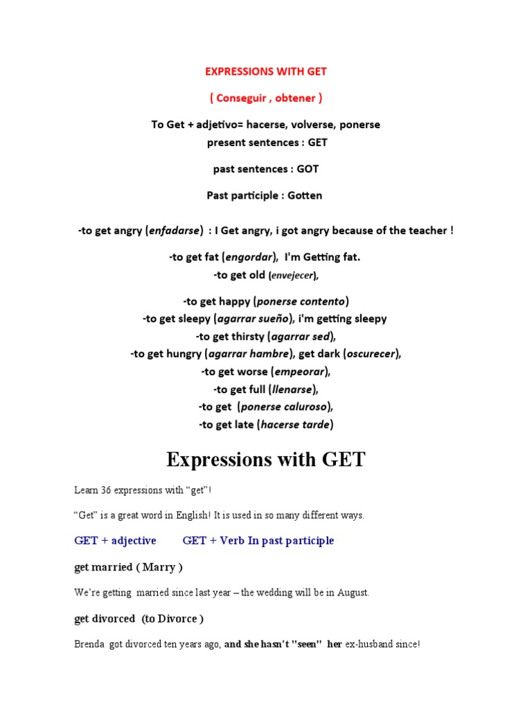 Expressions With Get | PDF