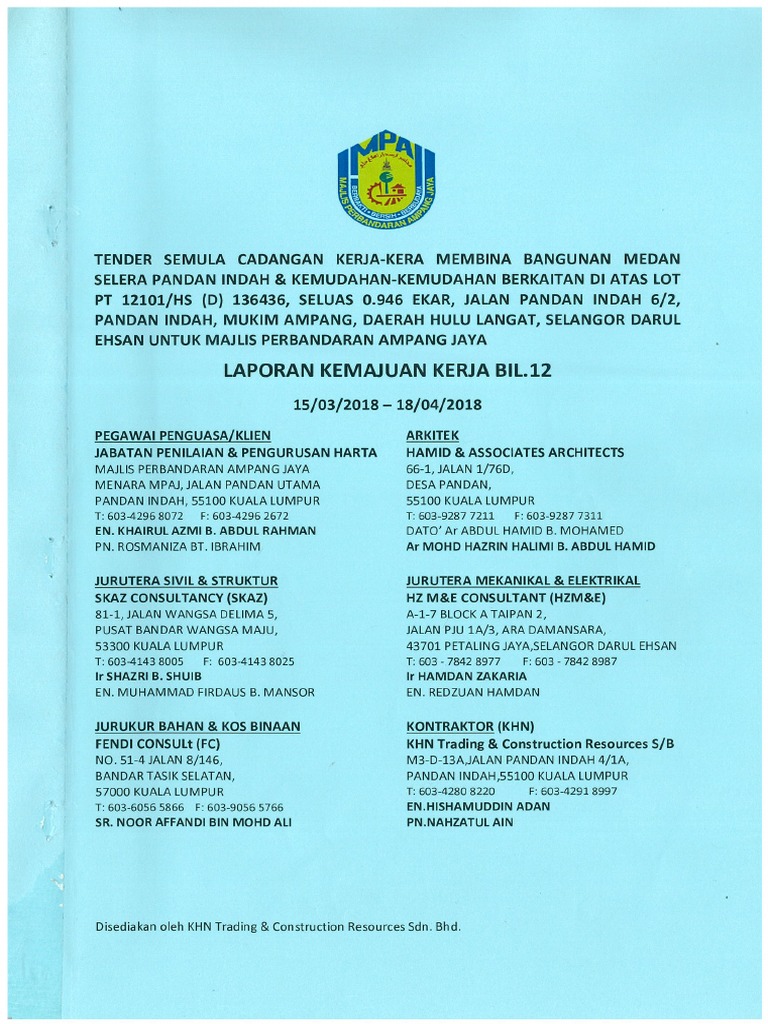 Contoh Laporan Kemajuan Kerja PDF | PDF