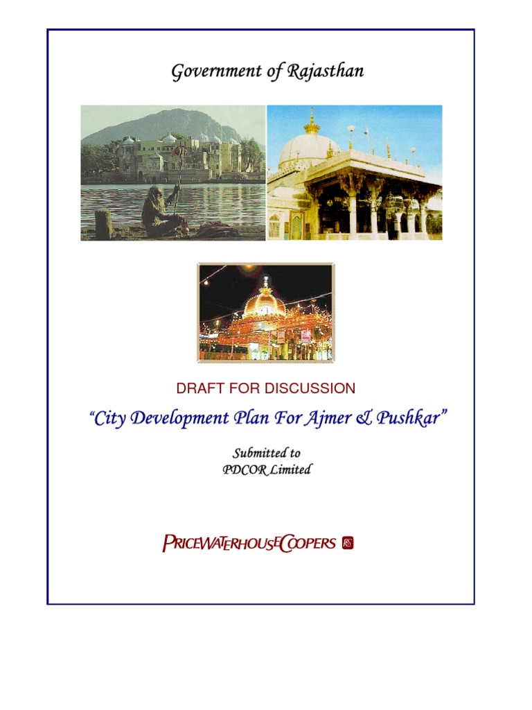 Draft City Development Plan Ajmer Pushkar | PDF | Economies | Business