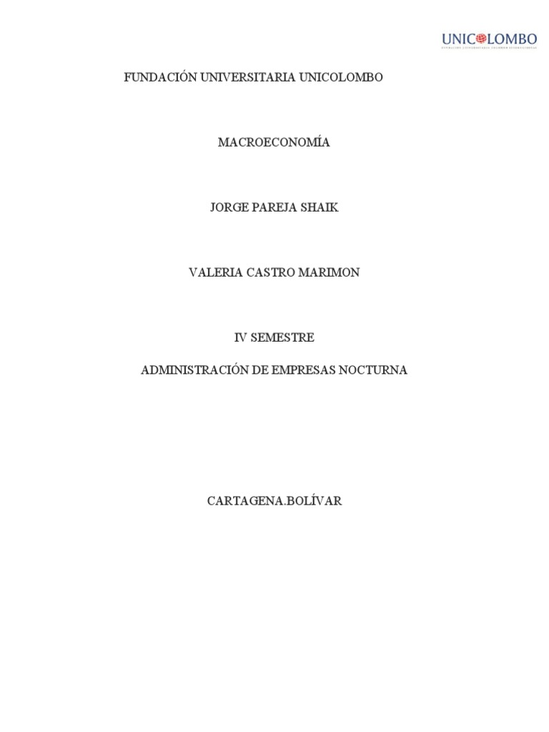 Fundación Universitaria Unicolombo-Macro | PDF | Gran depresion | Economias