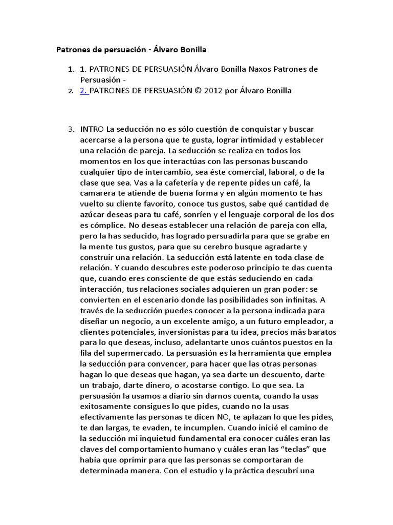 Patrones de Persuación | PDF | Persuasión | Mente inconsciente