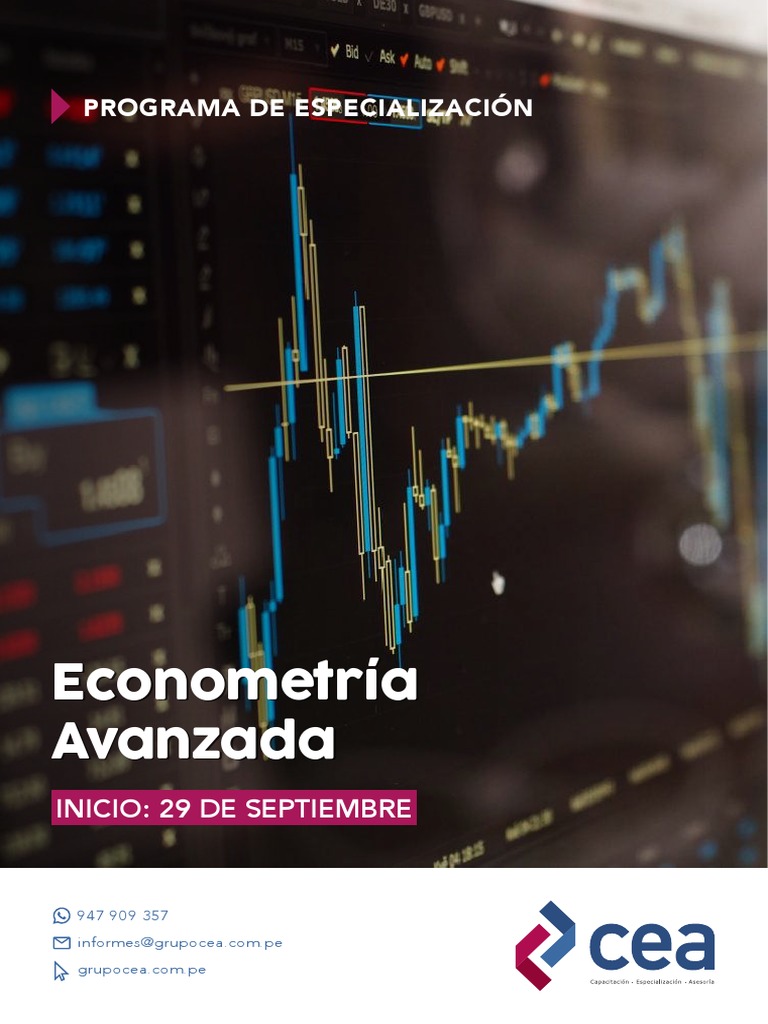 Brochure Econometría Avanzada | PDF | Econometría | Análisis de regresión