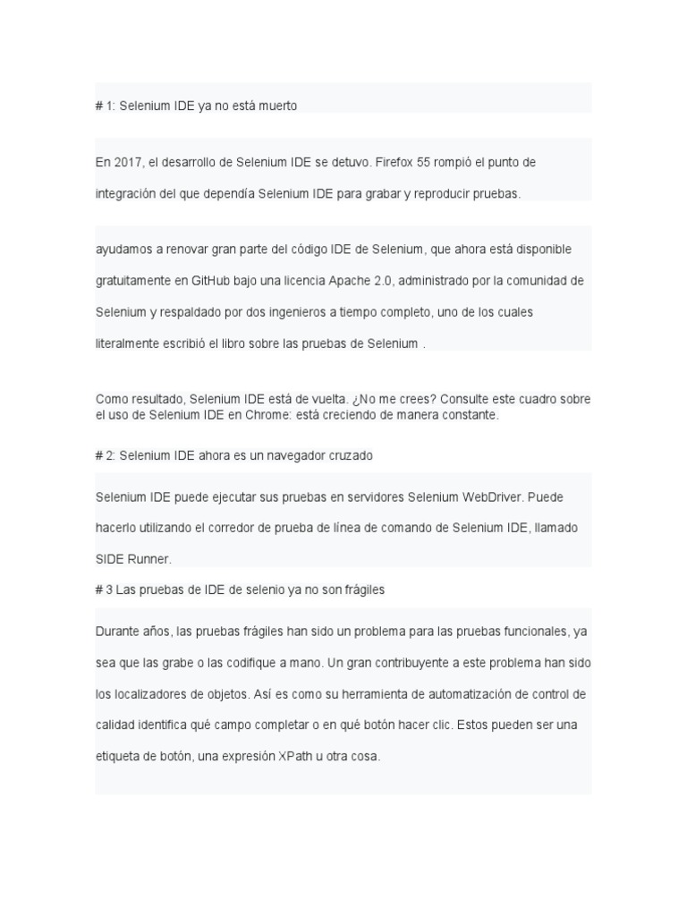 Notas Imprimir Clase Selenium IDE | PDF | Selenio (software) | Entorno ... Notas Imprimir Clase Selenium IDE | PDF | Selenio (software) | Entorno ...