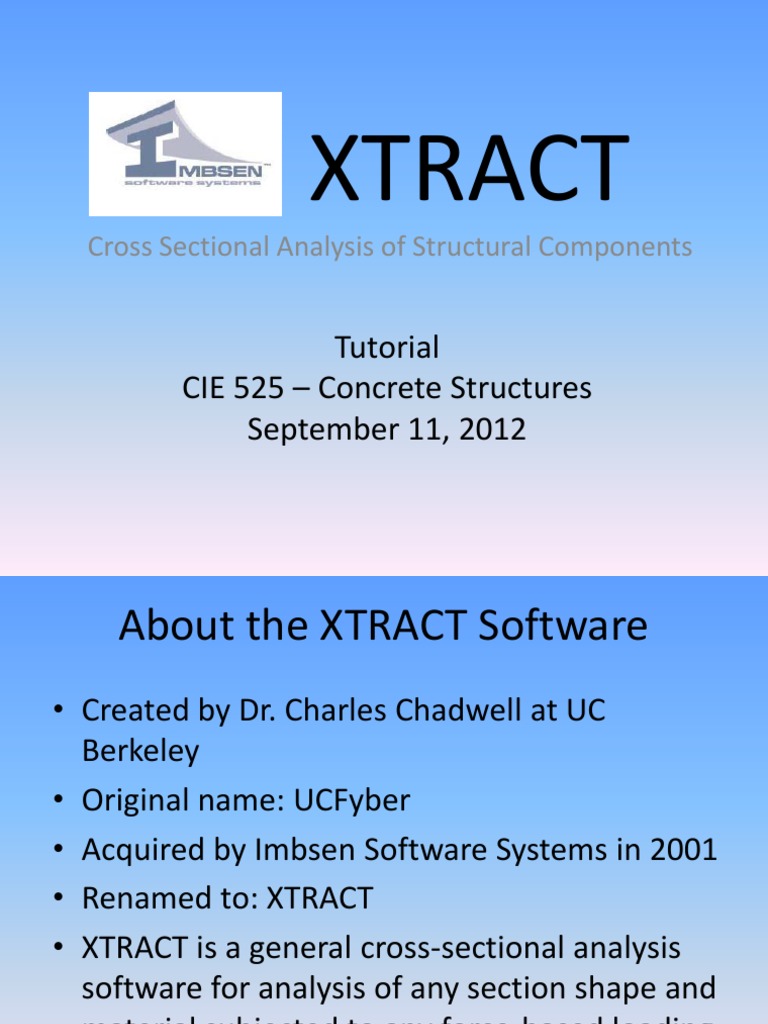 XTRACT Fall2012 Manual PDF | PDF | Beam (Structure) | Materials Science