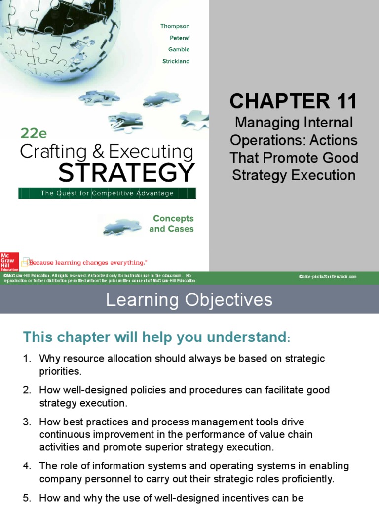 Managing Internal Operations: Actions That Promote Good Strategy ...