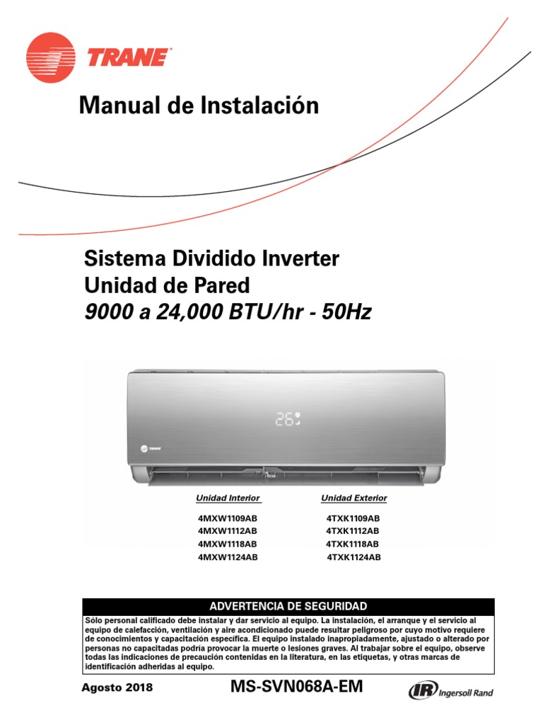 Mini Splits Inverter - Manual de Instalación (Español) | PDF | Clorofluorocarbono | Física ...