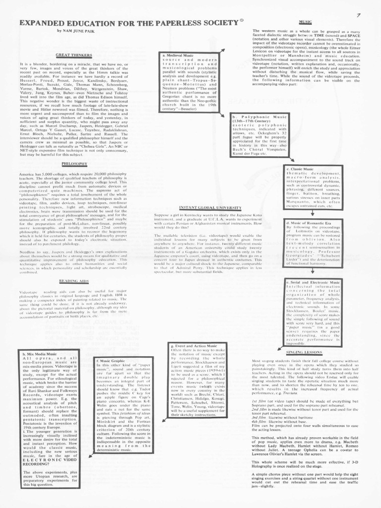 XPANDED EDUCATION FOR THE PAPERLESS SOCIETY by NAM JUNE PAIK | PDF ...