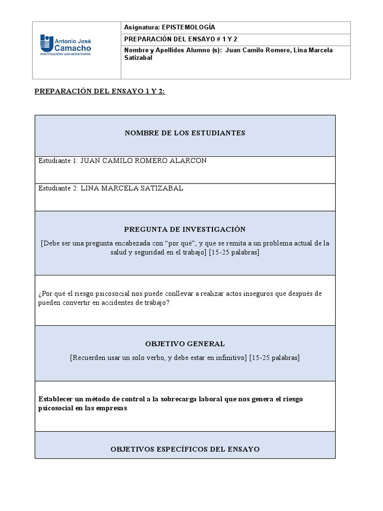 Preparación Del Ensayo # 1 y 2 | PDF | Ciencia cognitiva | Cognición