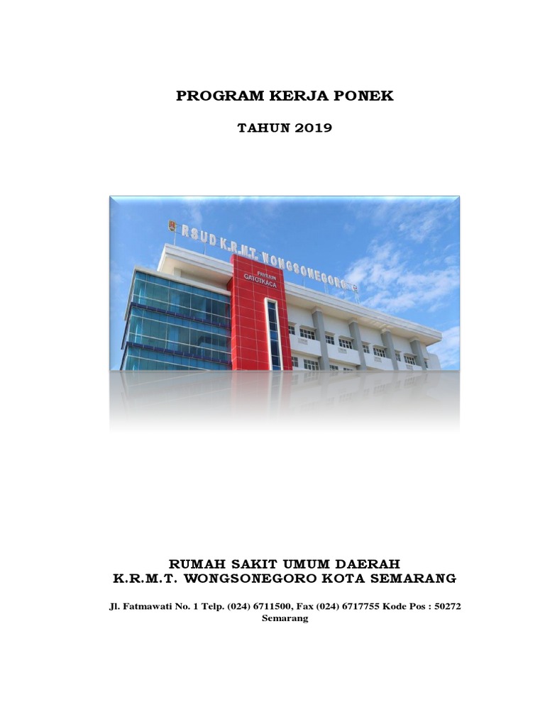 Program Kerja Ponek 2019 PDF | PDF | Kesehatan Holistik | Sains & Matematika