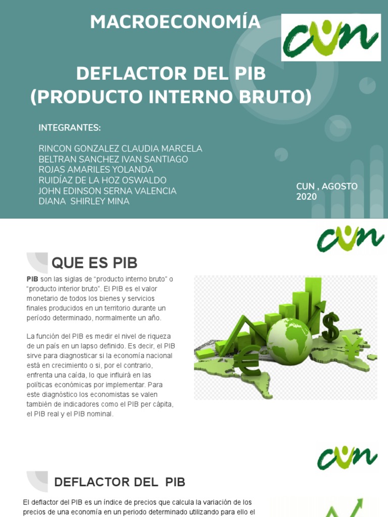 Deflactor Del Pib | PDF | Producto Interno Bruto | Inflación