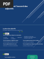 Accord Des Adjectifs Lecon v.2 | PDF