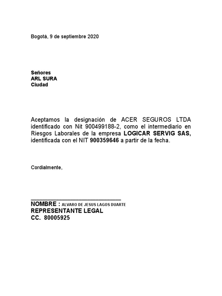 Carta de Nombramiento | PDF