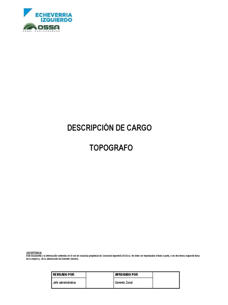 Perfil Cargo Topografo PDF | PDF | Topografía | Science
