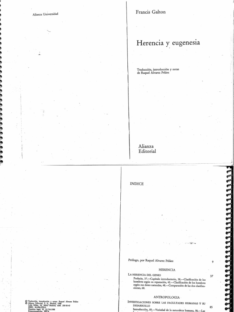 Francis Galton Biograf A y Textos PDF | PDF