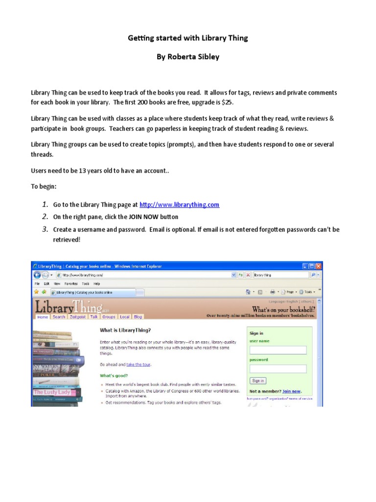 Getting Started With Library Thing | PDF | Internet Forum | Cyberspace