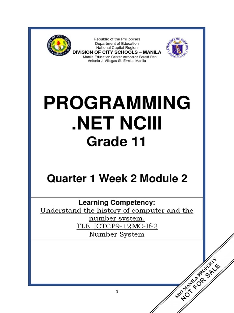 PROGRAMMING 11 - Q1 - W2 - Mod2 PDF | PDF | Notation | Theory Of Computation