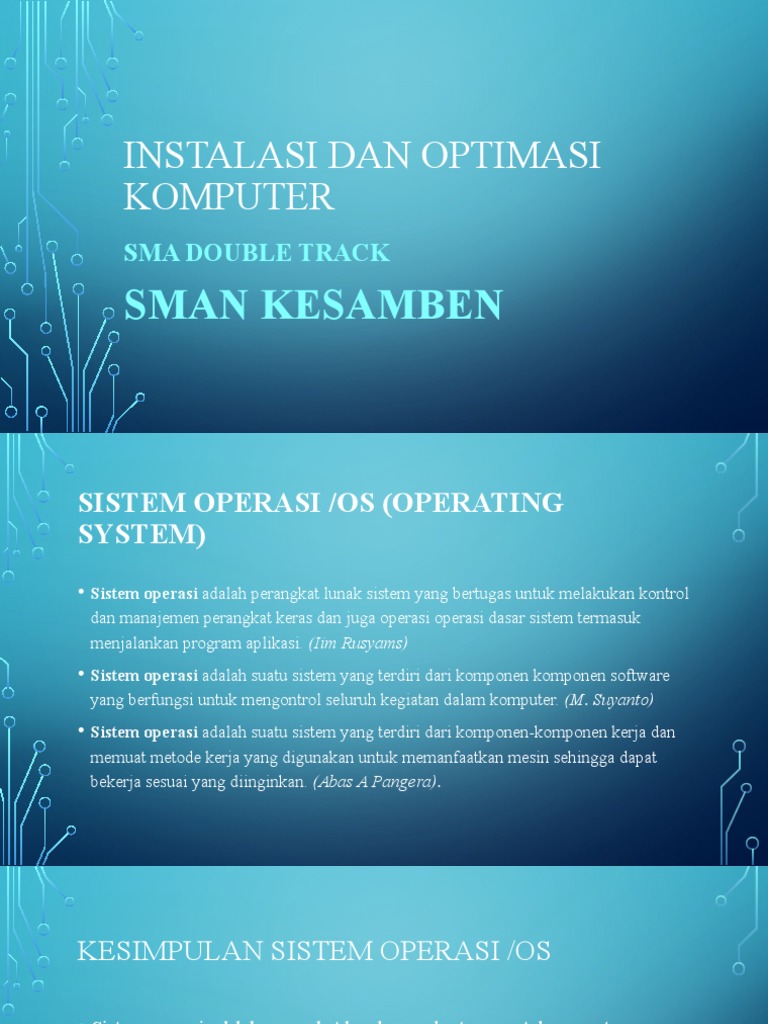 Fungsi dan Optimasi Sistem Operasi | PDF | Komputer