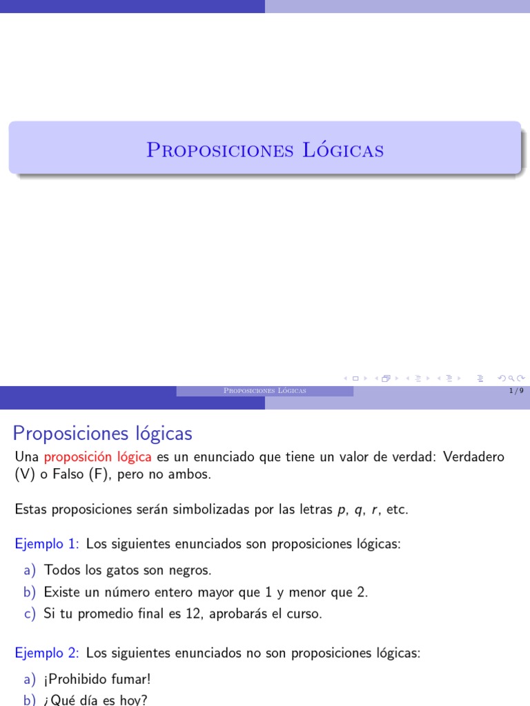 Clase 1 Lógica Proposicional Resumen PDF | PDF | Proposición | Sintaxis (Lógica)