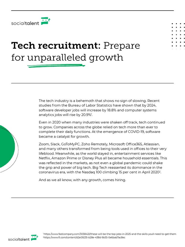 Tech Recruitment Trends and Strategies | PDF | Recruitment | Telecommuting