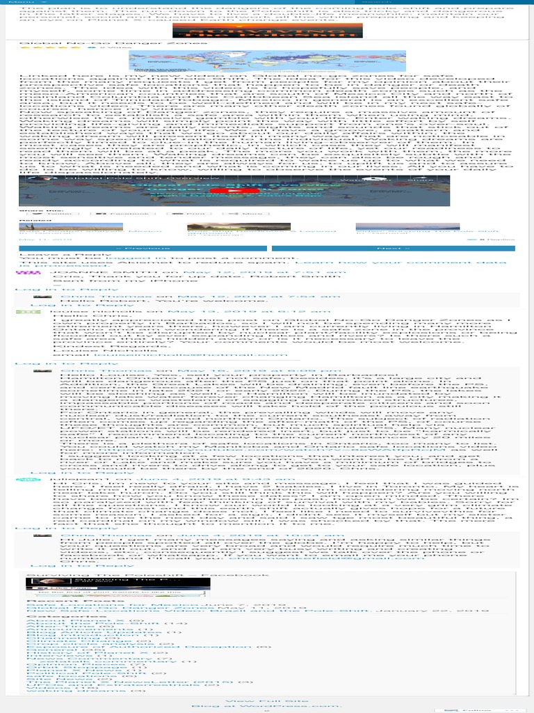 Preparing for the Coming Pole Shift: Understanding Danger Zones, Safe ...