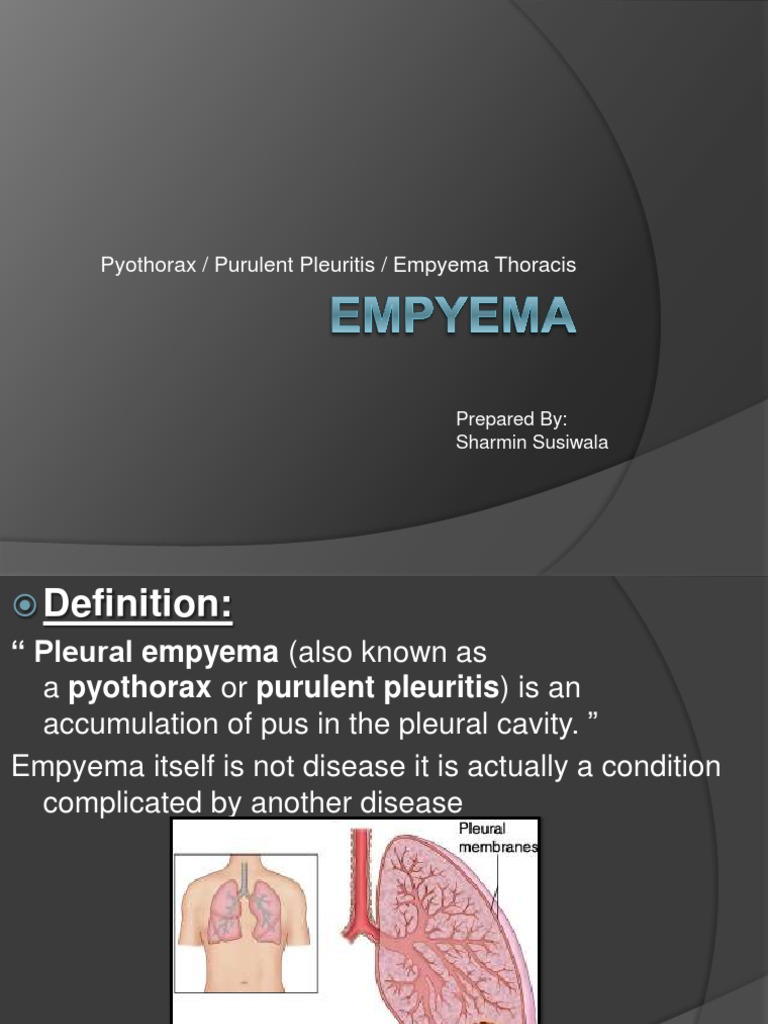 Pyothorax Treatment & Stages | PDF | Pneumonia | Epidemiology