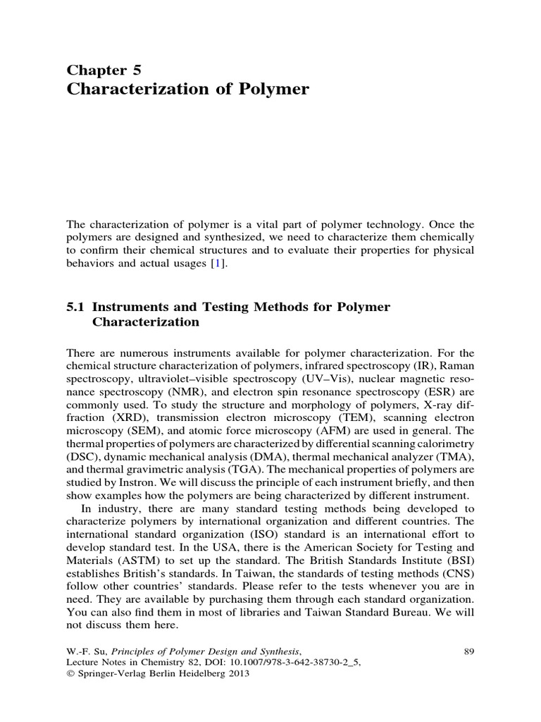 Characterization of Polymer | PDF | Differential Scanning Calorimetry ...