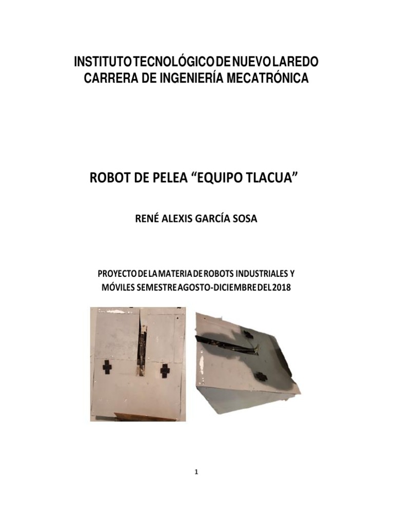 Reporte - Final - Robotica-Ejemplo de Redaccion | PDF | Robot | Robótica