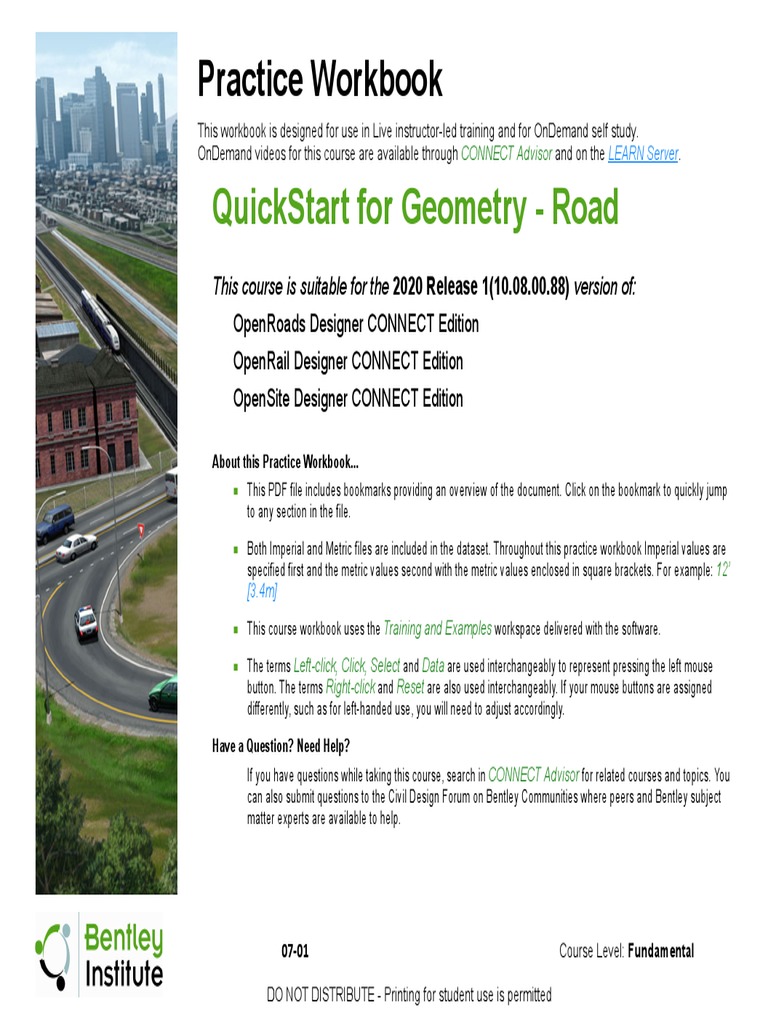 QuickStart For Geometry - Road - 2020R1 - 07-01 | PDF | 3 D Computer ...
