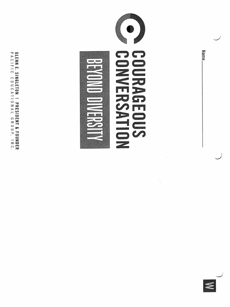 Courageous Conversation Course Packet | PDF