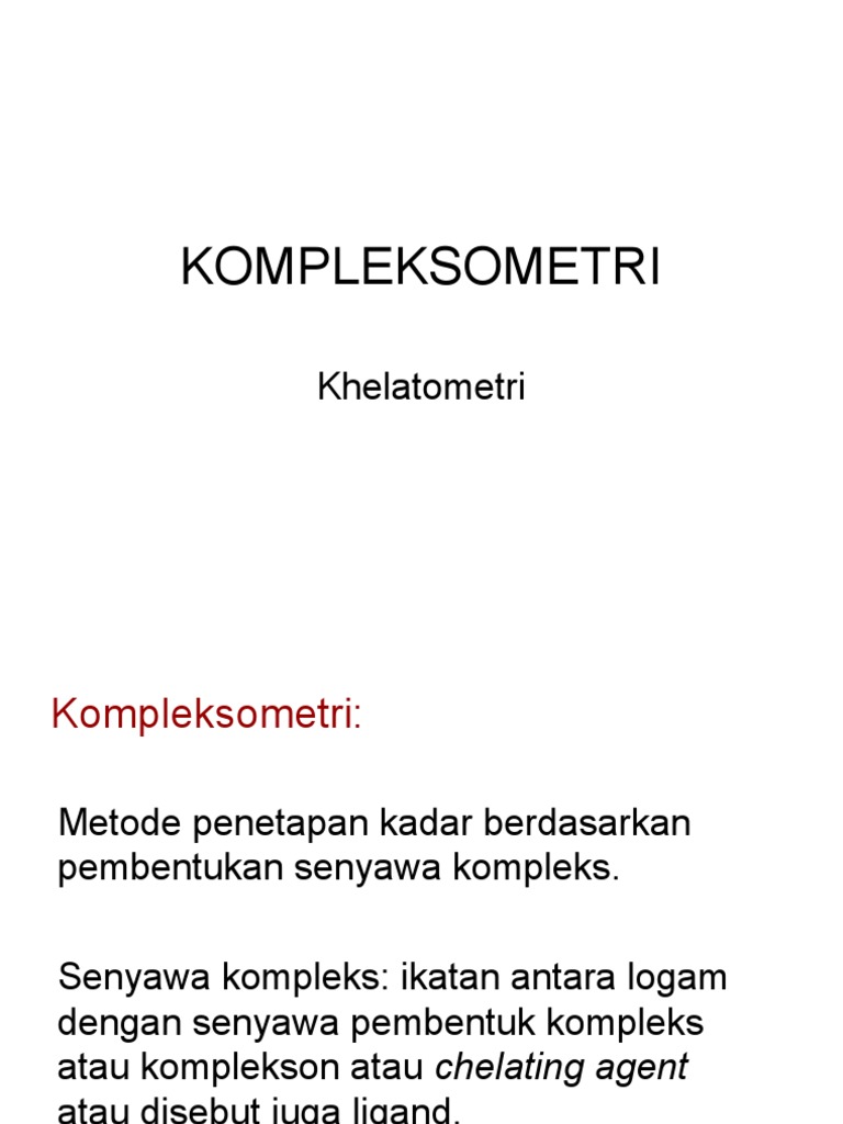 KOMPLEKSOMETRI | PDF