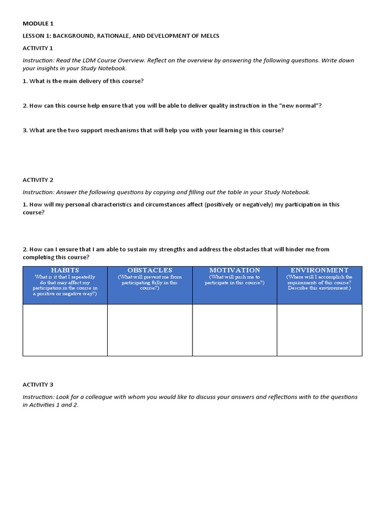 Study Notes-Module 1 | PDF
