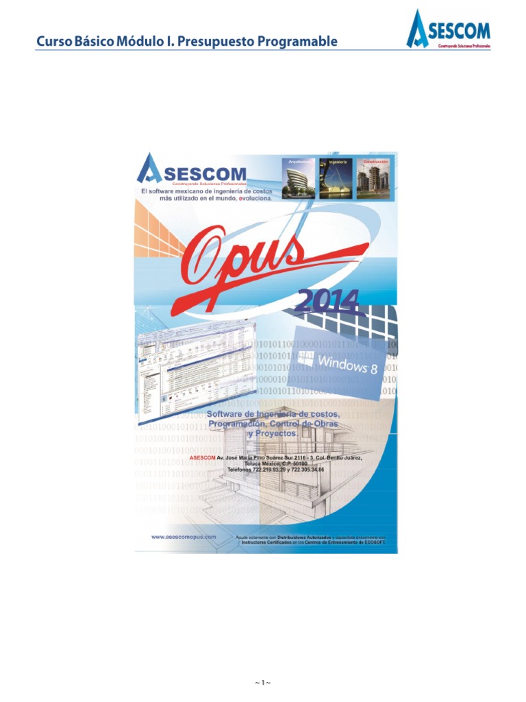 Manual OPUS 2014 Presupuesto Programable PDF | PDF