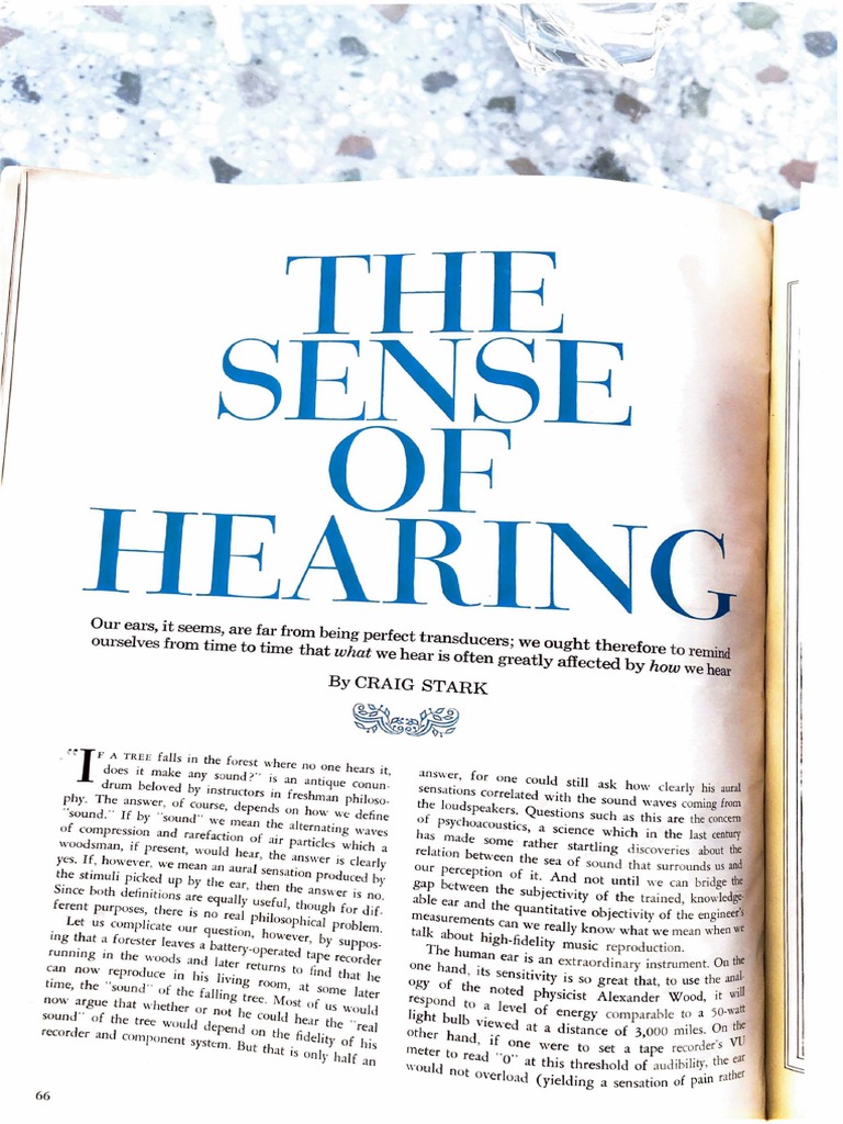 The Sense of Hearing | PDF | Pitch (Music) | Waves