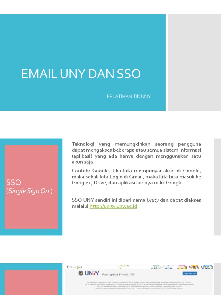 Panduan Akses Email dan SSO UNY | PDF