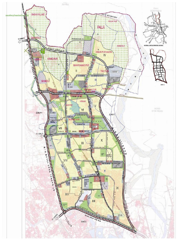 Map Zone p2 Delhi Narela Subcity PDF | PDF
