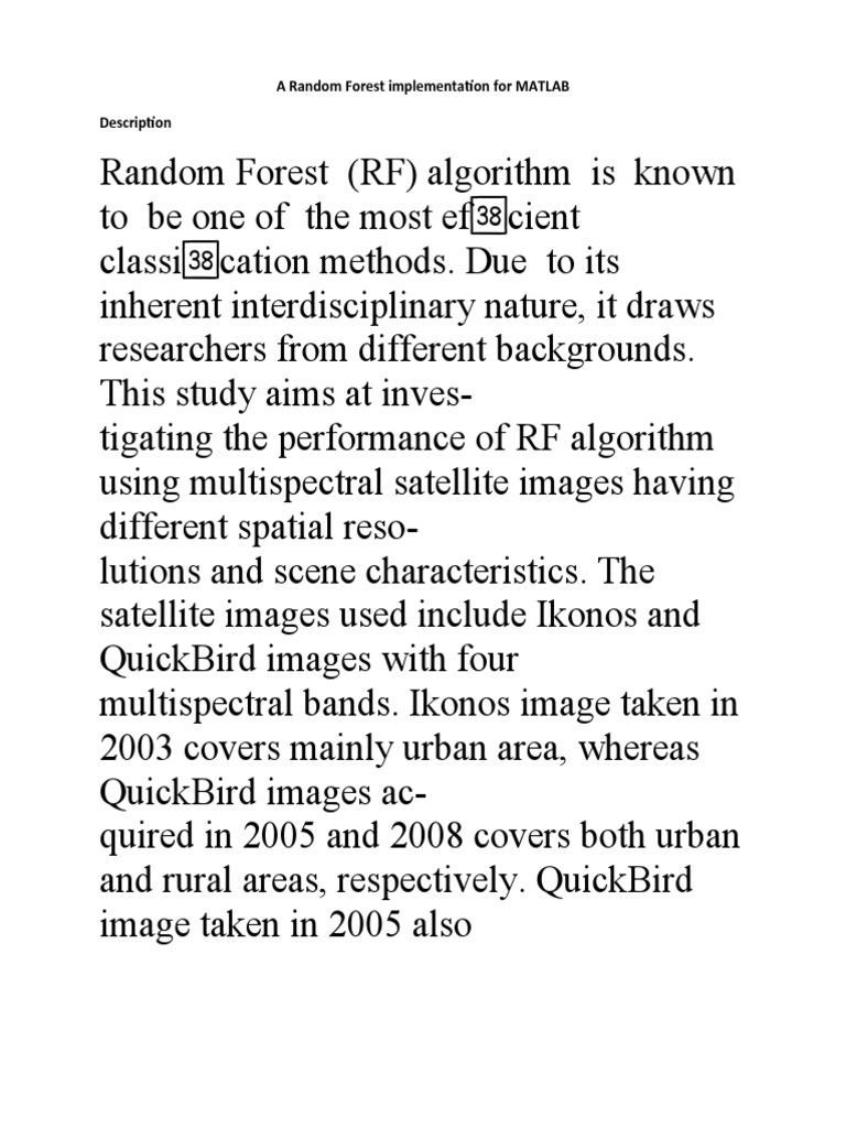 A Random Forest Implementation For MATLAB | PDF | Statistical ...