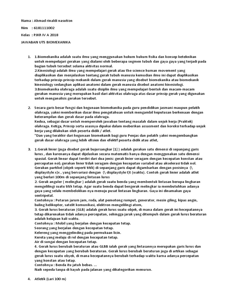 UTS Pjok | PDF | Metode & Bahan Ajar | Sains & Matematika