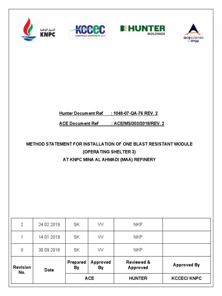 MSRA For Installation of Blast Resistant Shelters - Rev 02 PDF | PDF ...