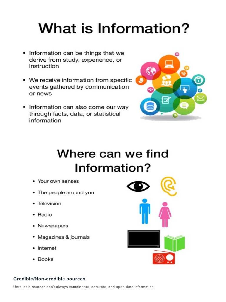 Credible/Non-credible Sources: Unreliable Sources Don't Always Contain ...