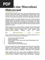 Alterasi Hidrotermal | PDF