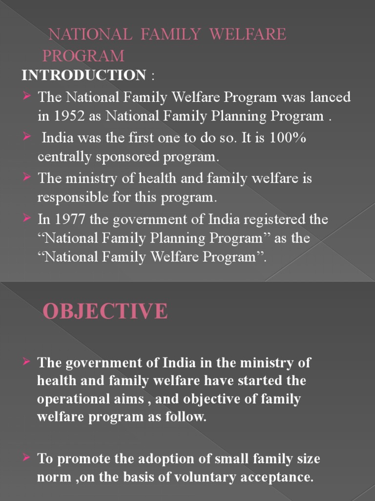 National Family Welfare Program | PDF | Maternal Death | Family Planning
