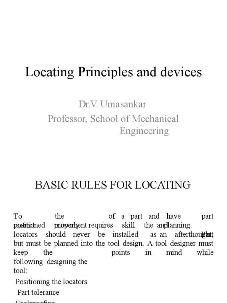 Locating Principles and Devices | Download Free PDF | Valve | Cartesian ...