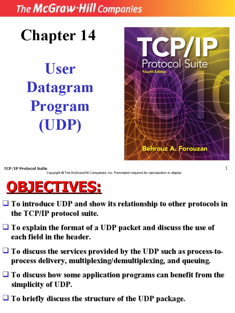 User Datagram Program (UDP) : TCP/IP Protocol Suite | PDF | Internet ...
