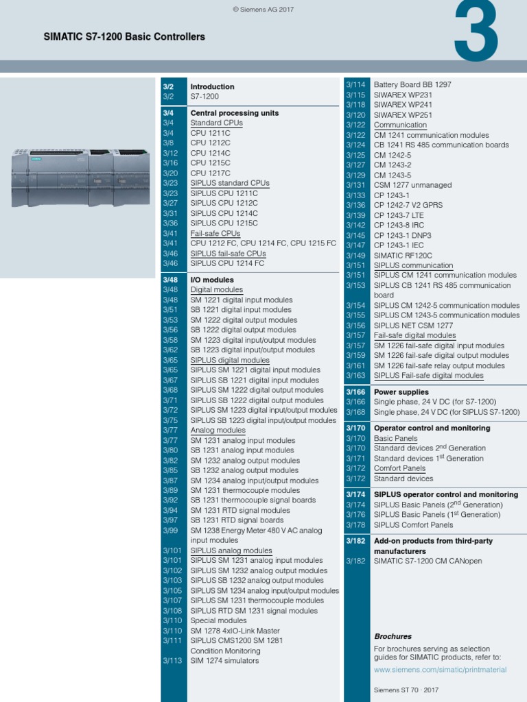 Simatic st70 Chap03 English 2017 | PDF | Central Processing Unit | Input/Output